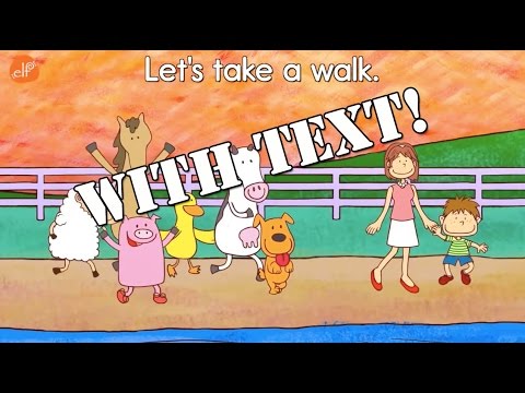 Farm Animals Song with Lyrics - Walk Around the Farm - ELF Learning