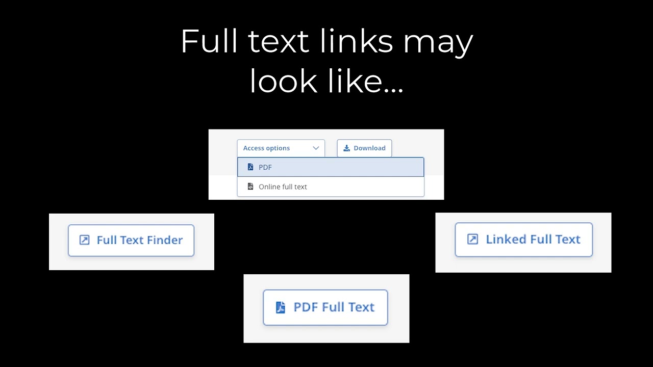 Finding Full Text Journal Articles