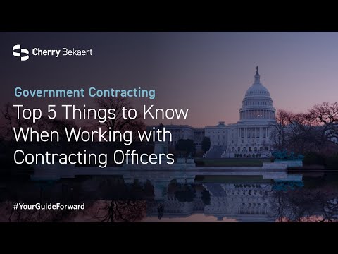Top 5 Things to Know When Working with Contracting Officers