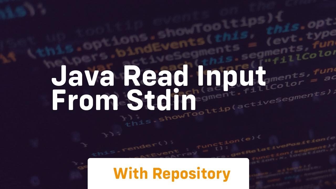 java read input from stdin