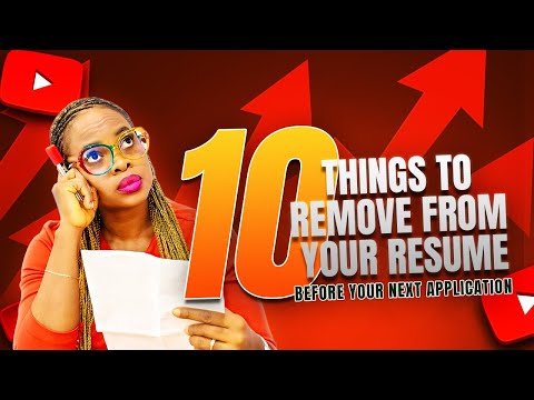 🔥10 Things To Remove From Your CV | Do this before your next application #resumetips