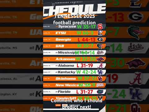 Predicting Tennessee’s 2025 football schedule