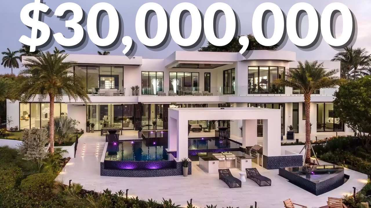 Inside a $30,000,000 Mega Mansion With Waterfront In Palm Beach | Palm Beach Luxury Home tour