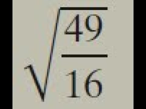 sqrt(49/16), square root of 49/16 simplify