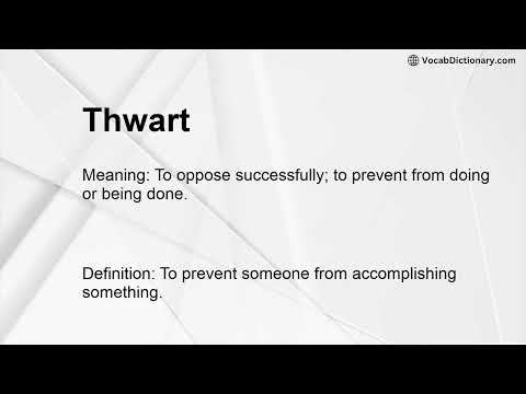 Thwart Meaning