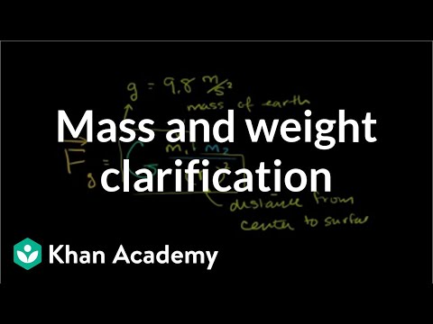 Mass and weight clarification | Centripetal force and gravitation | Physics | Khan Academy