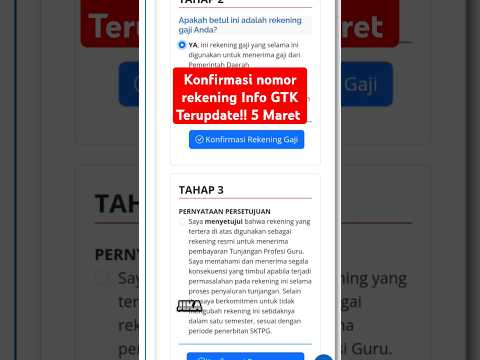 konfirmasi validasi nomor rekening bank di info gtk 2025 terbaru!! #infogtk2025