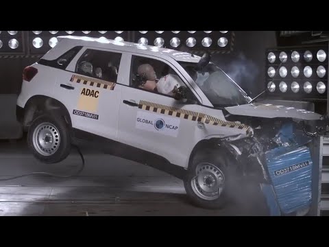 Maruti Suzuki Vitara Brezza Crash Test #shorts #crashtest #suzuki