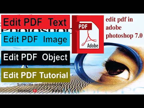 How to Edit a PDF in Photoshop 7.0 Photoshop Tricks & Skills