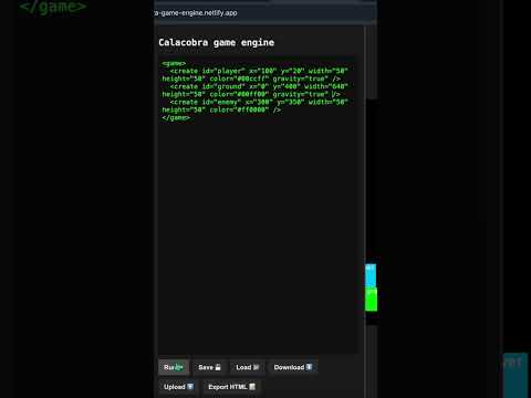 Calacobra game engine how to add gravity #trending #games #gamedesign #retro #gamedevelopment #game