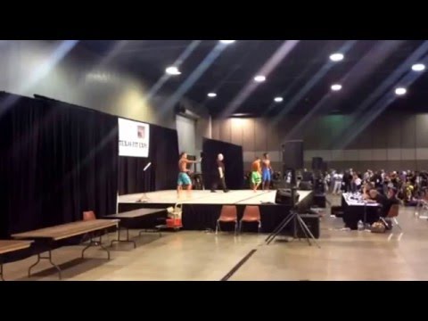 NPC North Texas Fit Expo. Competition Men's Physique-Cairo Attaway posing 2014