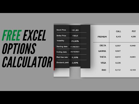 Free Excel Options Calculator 📈- How to Calculate CALL & PUT premiums - Excel Templates