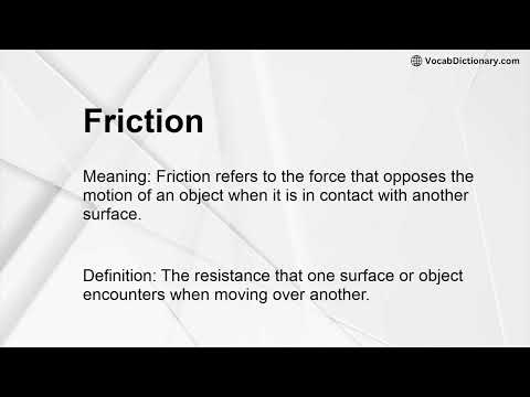 Friction Meaning