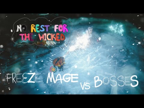 No Rest For The Wicked Ice/Freeze Mage Wand/Staff weapon combined VS Pestilence & Echo Knight Boss