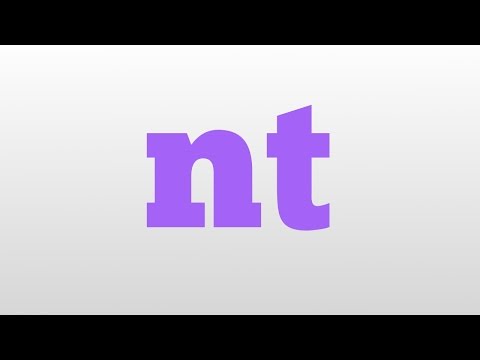 nt meaning and pronunciation