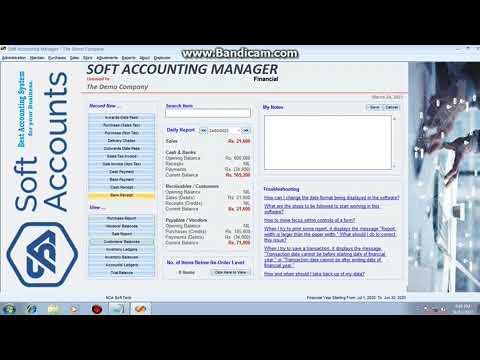 06 Sale Non/With Tax Cash/Bank Rec In SAM Financial