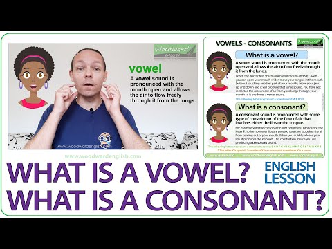 What is a vowel? What is a consonant? Difference between a vowel and a consonant in English