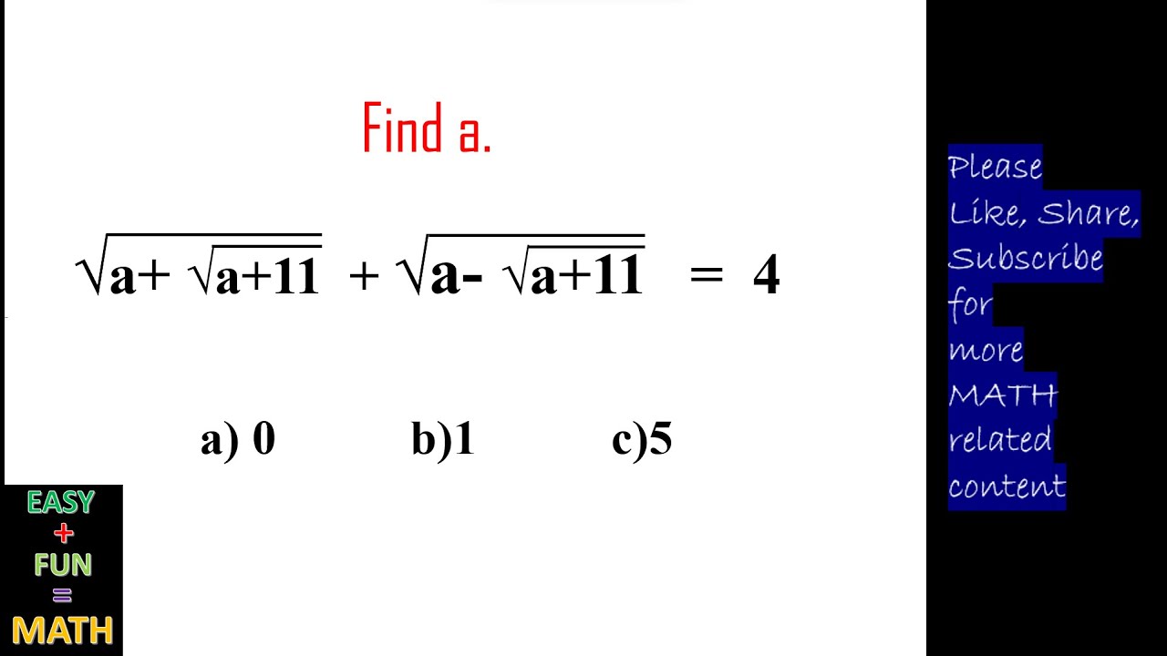 Olympiad Mathematics # Math Hack