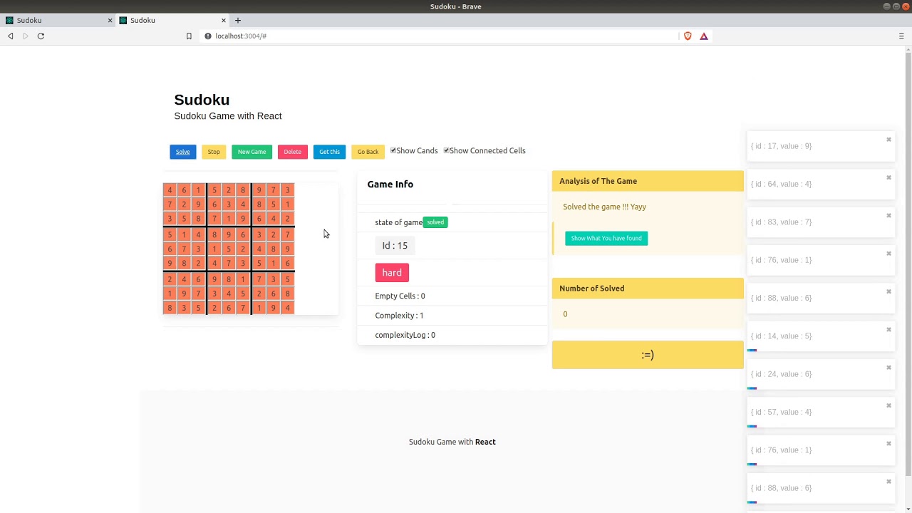 React Tutorial- Introduction - Create sudoku in React- Create application in React