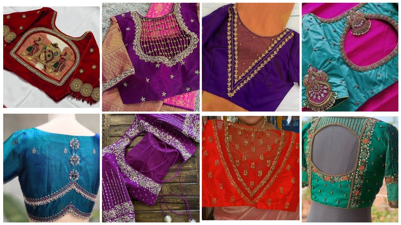 Latest Maggam Work blouse back neck designs 2025 //aari work blouse designs