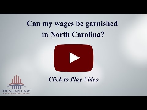 Can my wages be garnished in North Carolina?