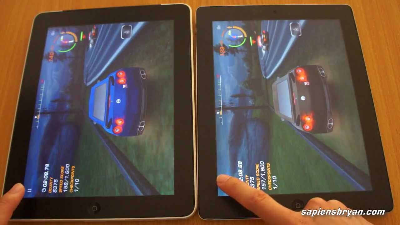 iPad 2 & iPad 1 Software, Apps & Game (Processing Speed) Comparison