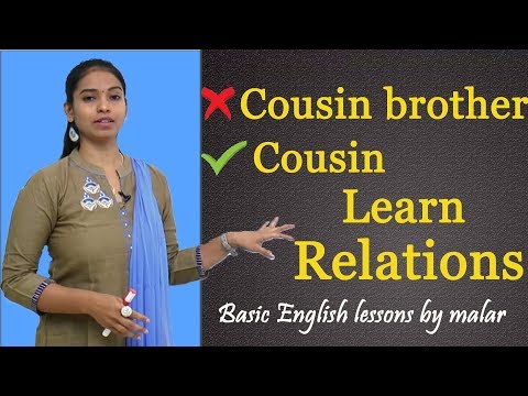Learn Relationship in English through Tamil # 95 -  Basic English lesson - Malar