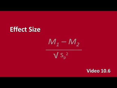 PSY 230 Video 10.6: Effect Size