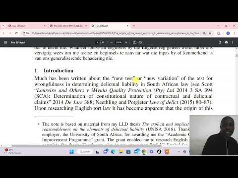 PVL3703 LAW OF DELICT REVISION