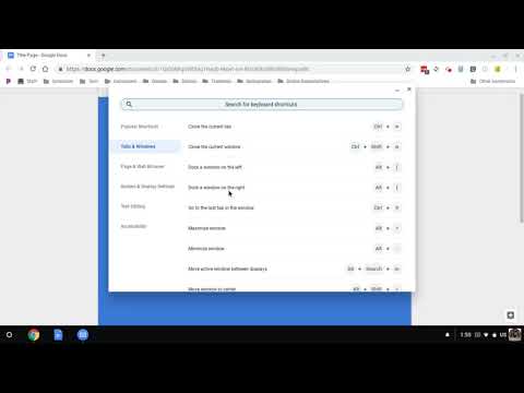 Chromebook Keyboard Shortcuts Edited