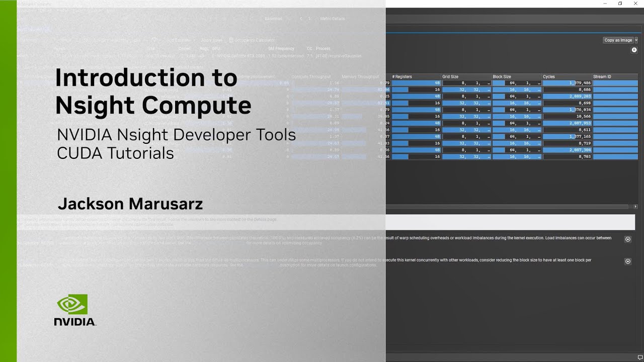 Intro to NVIDIA Nsight Compute | CUDA Developer Tools