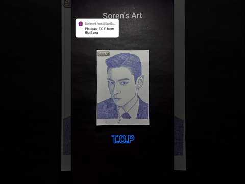 Big Bang TOP drawing with his name | Soren's Art #bigbang #top #kpop #drawing #sjram