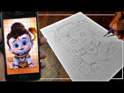 Har har Mahadev drawing ???? @Rsarttutorial outline of baby face shiv ji drawing