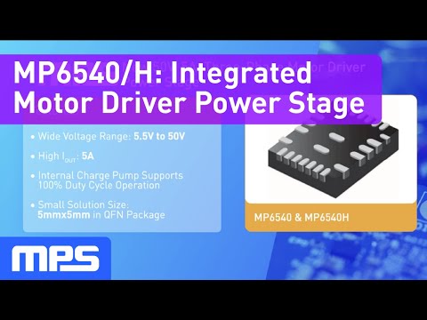 New, Three-Phase Integrated Power Stage Motor Driver | MP6540 & MP6540H