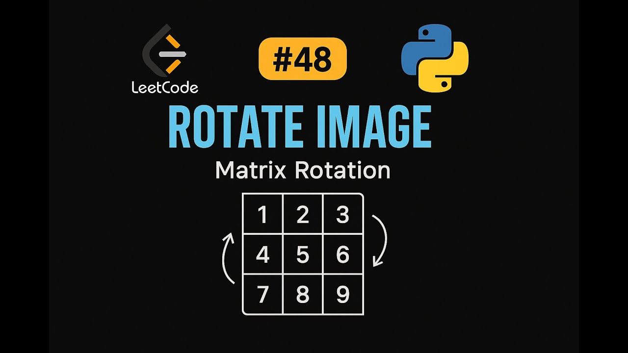 LeetCode 48: Rotate Image | Python Solution | Matrix Manipulation