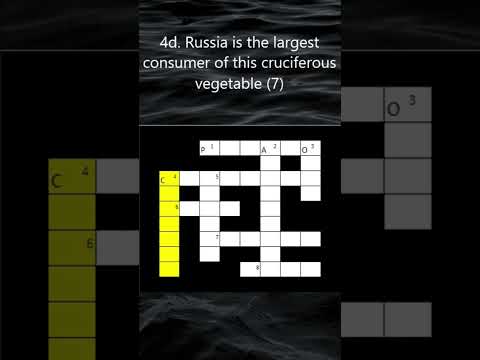 The Healthiest Puzzle! Veggies Crossword