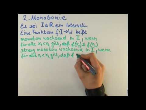 MONOTONIE EINER FUNKTION | Mathematik | Funktionen