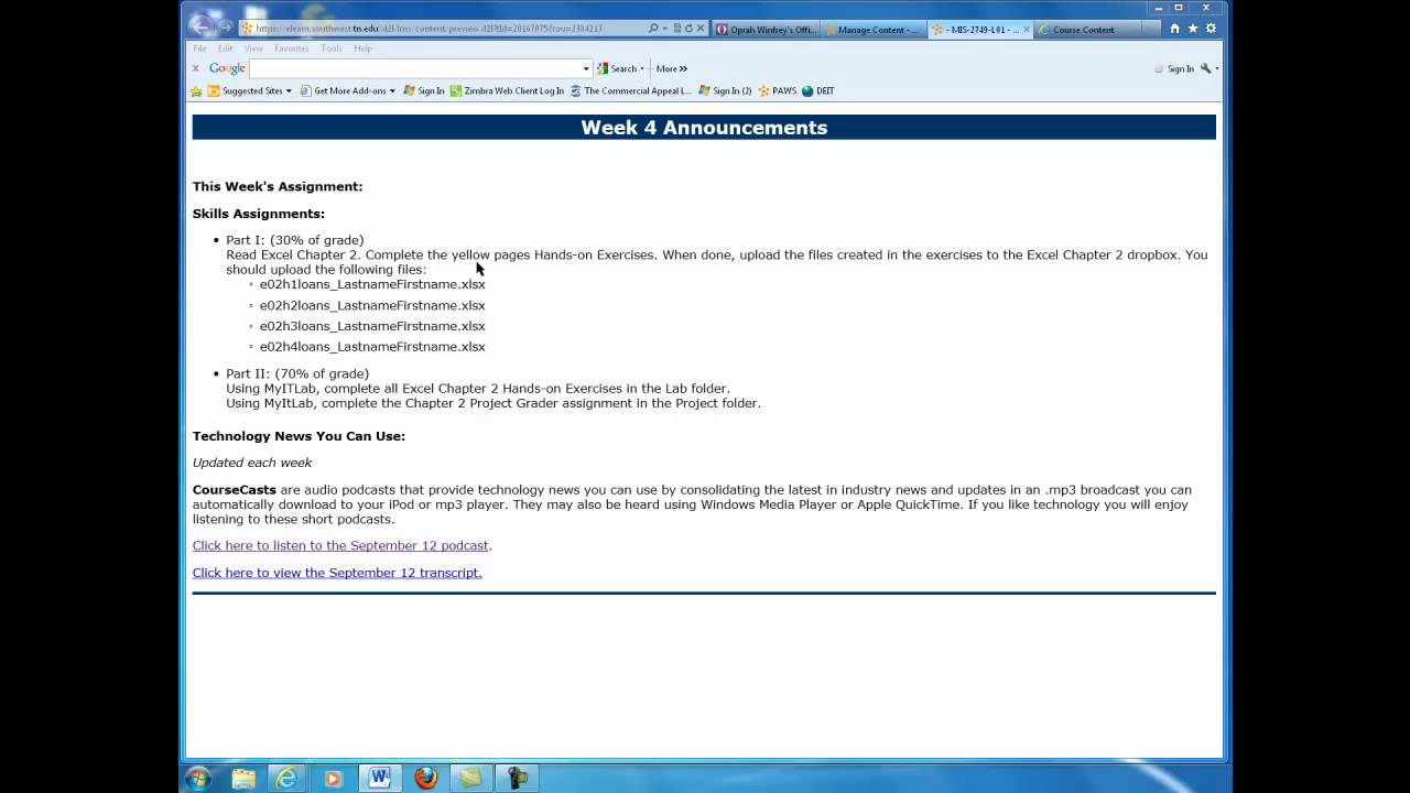 Week 4 Assignment Instructions