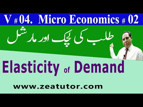 Elasticity of Demand | zea tutor | Economics lectures in Urdu/Hindi by Sir Zafar