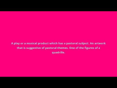 what is the meaning of pastorale