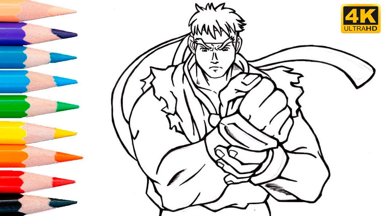 RYU Coloring Page - Street Fighter Coloring Pages #ryu #coloring #viral