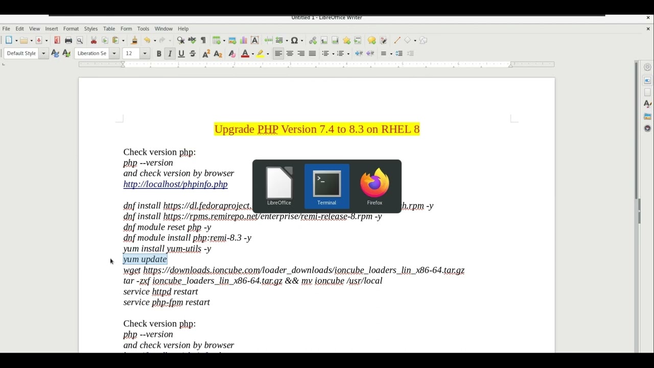 Upgrade PHP Version 7 4 to 8 3 on RHEL  8