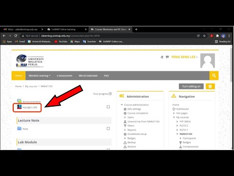 How to add Keysight PW9112EDU to UniMAP E-learning courses