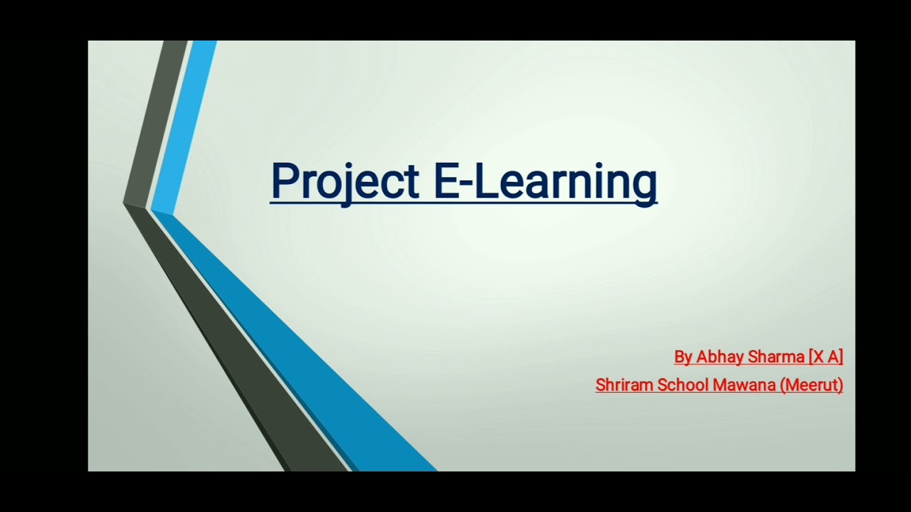 PPT on E-Learning [Project]