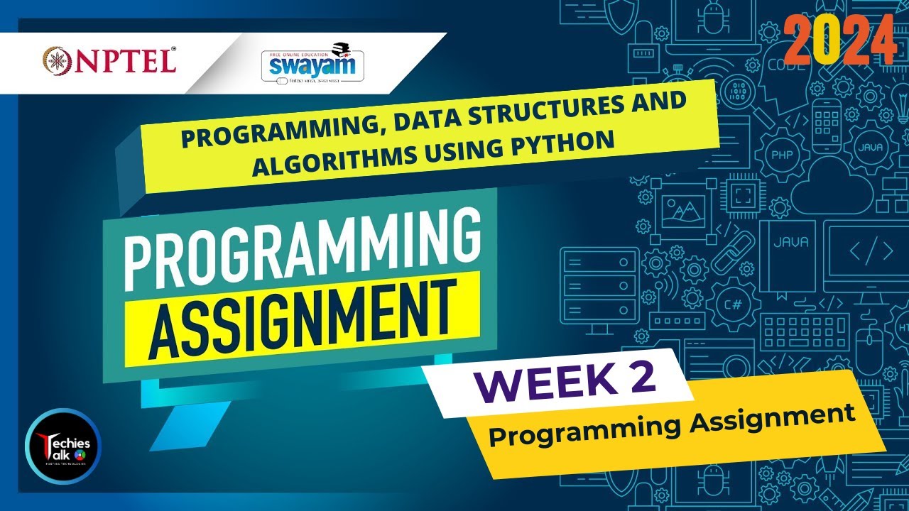 NPTEL Programming, Data Structures And Algorithms Using Python Week2 Programming Assignment Solution