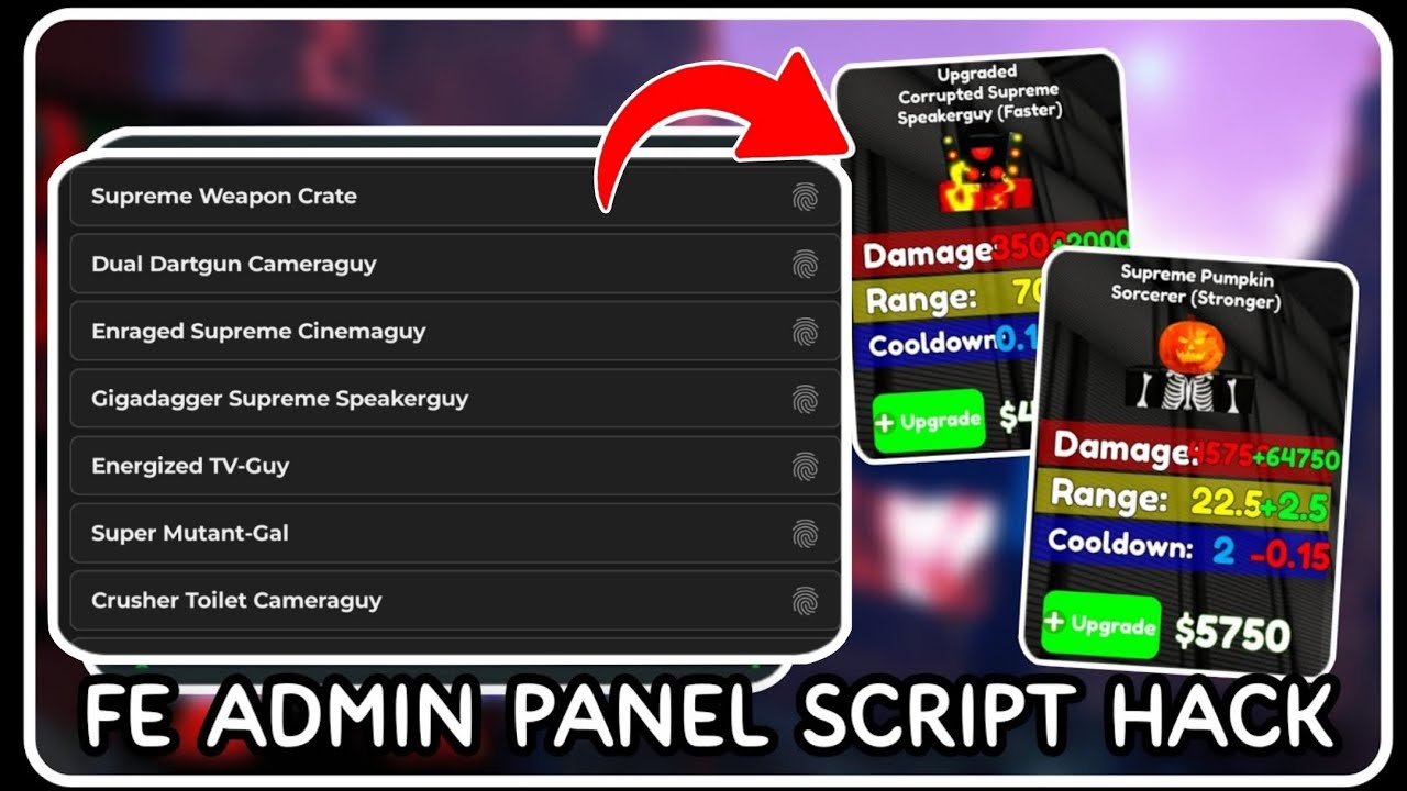 [ FE ] Admin Panel Script Hack - ROBLOX SCRIPTS - Spawn All Admin/Gamepass Units