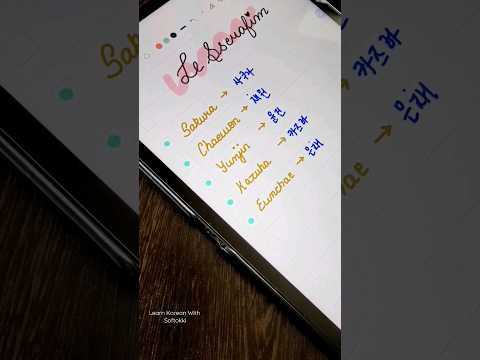 Le Sserafim Members Name in Korean [ #lesserafim #kpop #learnkorean ]
