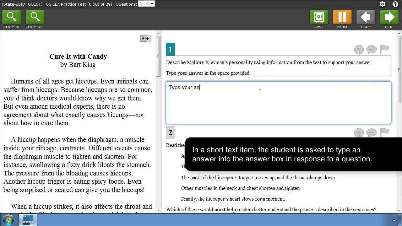 Smarter Balanced Field Test Item Types Tutorial