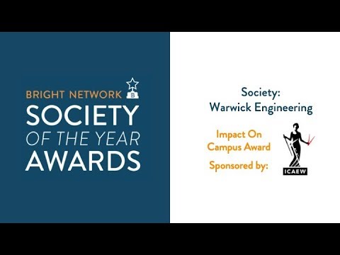 Warwick Engineering Society - Bright Network Impact on Campus Award