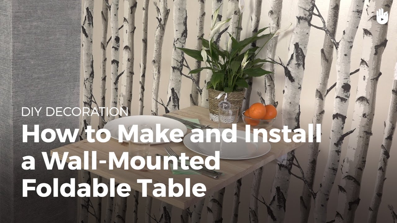 How to Make and Install a Wall-Mounted Folding Table - Household DIY ...